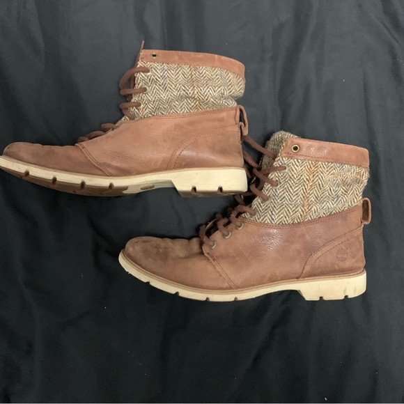 Timberland | Shoes | Timberland Harris Tweed Womens Brown Leather Wool ...